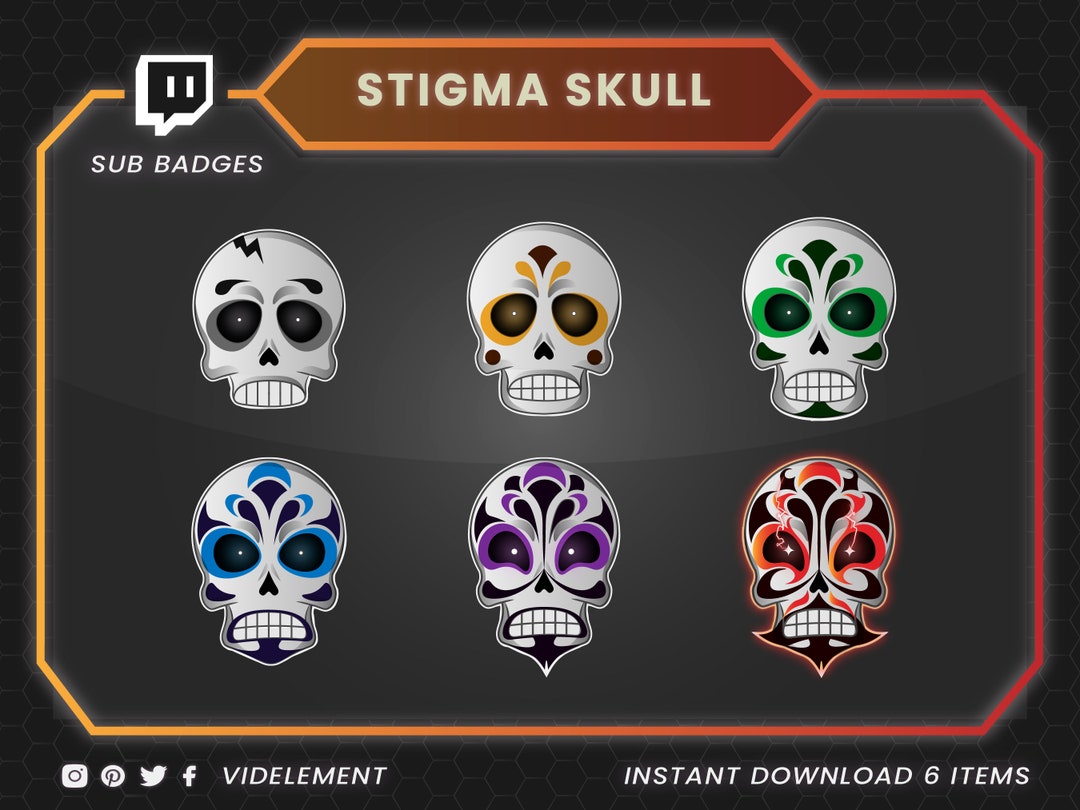 Twitch Sub Badges, Sub Badges Twitch, Sub Badges Avatar, Skull Sub ...