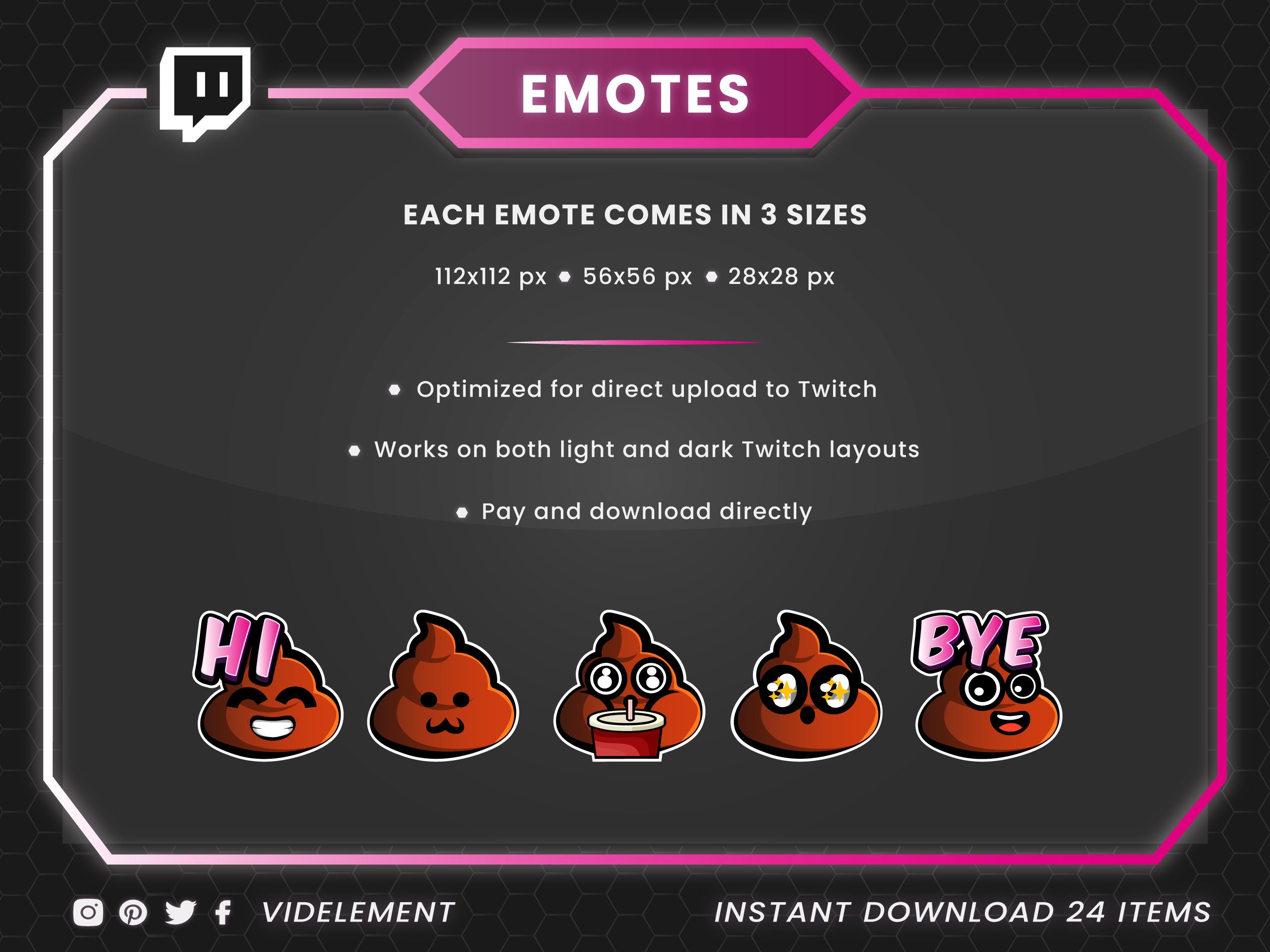 Poop Emotes Twitch Emotes Emotes Twitch Discord Emotes - Etsy