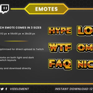 Twitch Emote Pack Twitch Text Emotes, Twitch Hi Emote, Twitch GG Emote ...