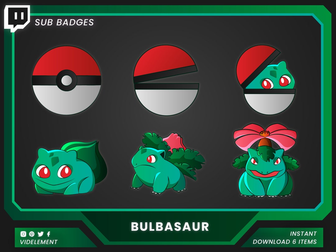 Pokemon Sub Badges, Twitch Sub Badges, Twitch Badges, Twitch Sub Badge ...