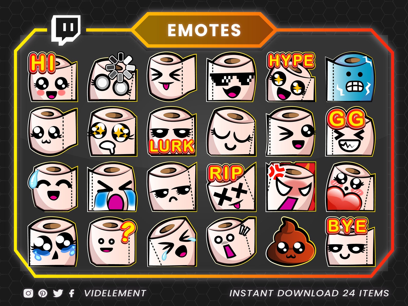 Toilet Paper Emotes Twitch Emotes Emotes Twitch Discord - Etsy Australia