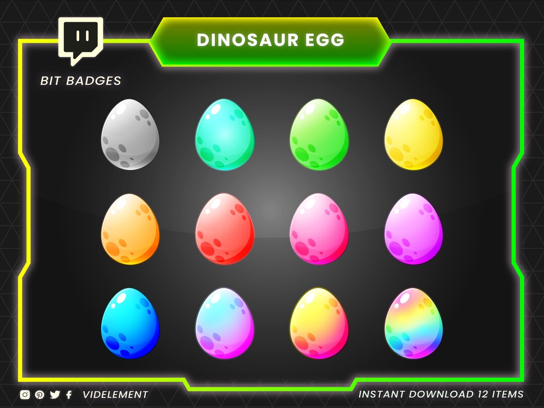 Twitch Bit Badges, Twitch Sub Badges, Egg Twitch Badges, Egg Bit Badges ...