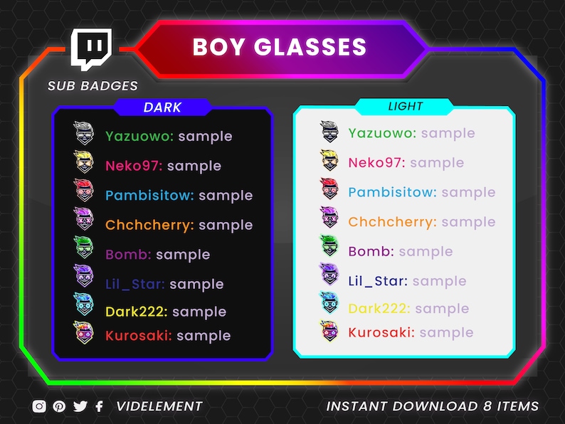 Unique Character Badges for Twitch Subscribers Twitch Sub - Etsy