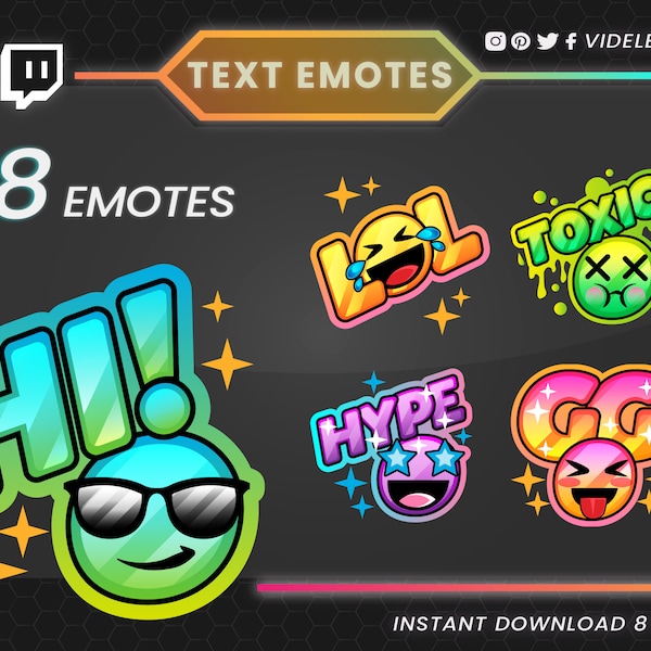 Face Text Emotes - Etsy