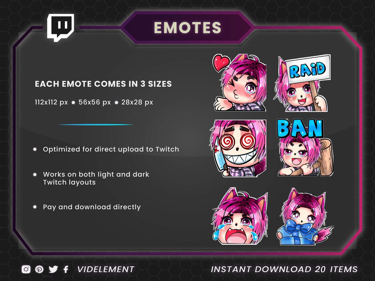 Twitch Emotes, Discord Emotes, Twitch Sub Emotes, Cute Emotes, Text ...