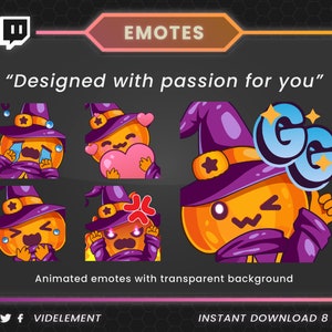 Animated Emote Pumpkin, Twitch Emote, Emote Twitch, Discord Emote, Kick ...
