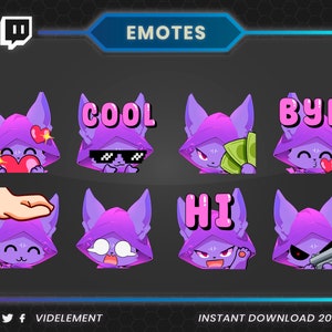 Mystical Meows: 20 Twitch Sub Emotes, Kawaii Chibi Sorcerer Cat ...