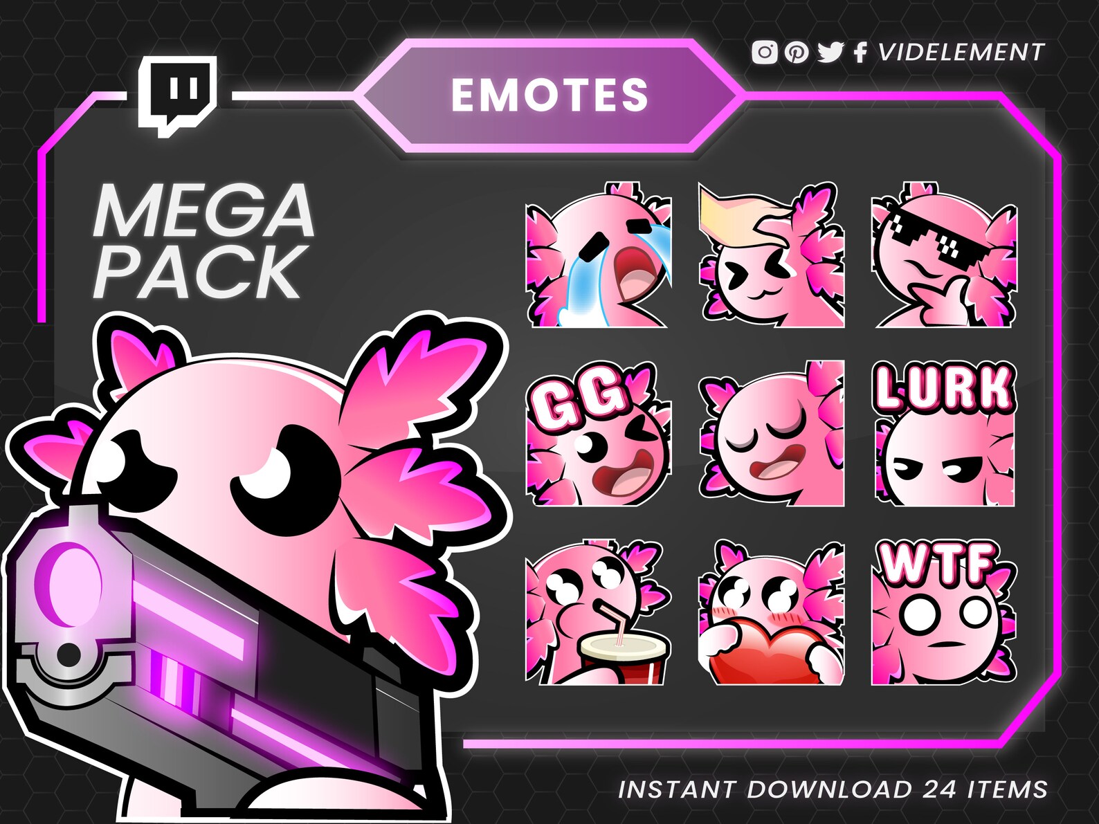 Twitch Emotes, Twitch Sub Emotes, Text Emotes, Monster Emotes, Monster ...
