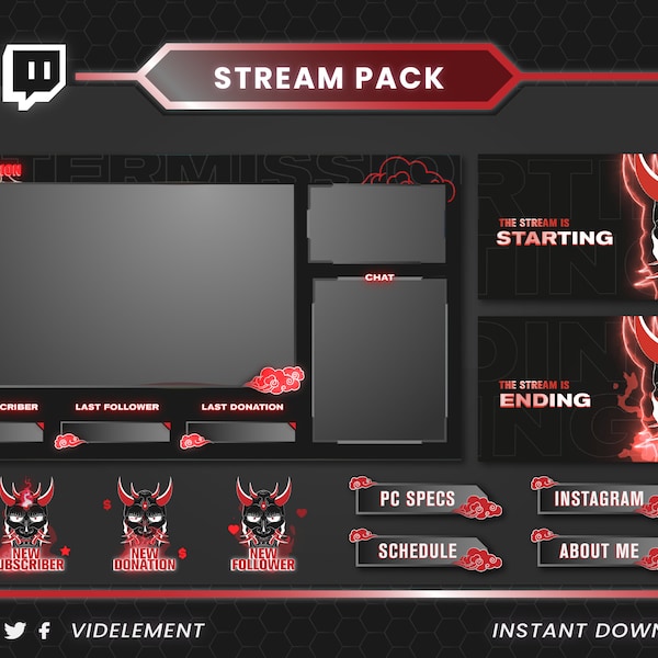 Naruto Twitch Overlay - Etsy