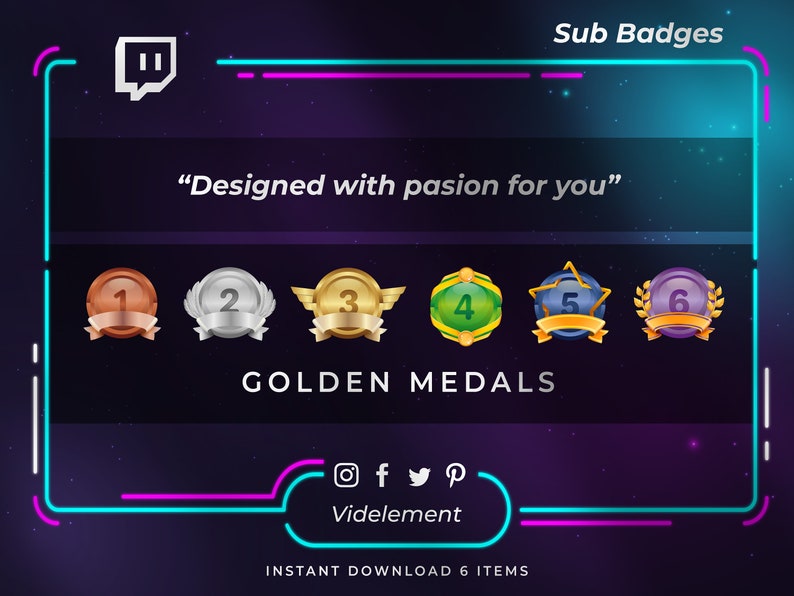 Twitch Sub Badges Twitch Badges Twitch Sub Badge Sub Badges - Etsy