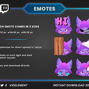 Mystical Meows: 20 Twitch Sub Emotes, Kawaii Chibi Sorcerer Cat ...