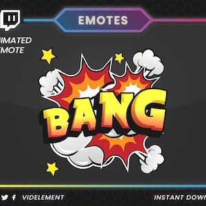 Bang Text Emote, Animated Emote, Twitch Emote, Discord Emote, Twitch ...
