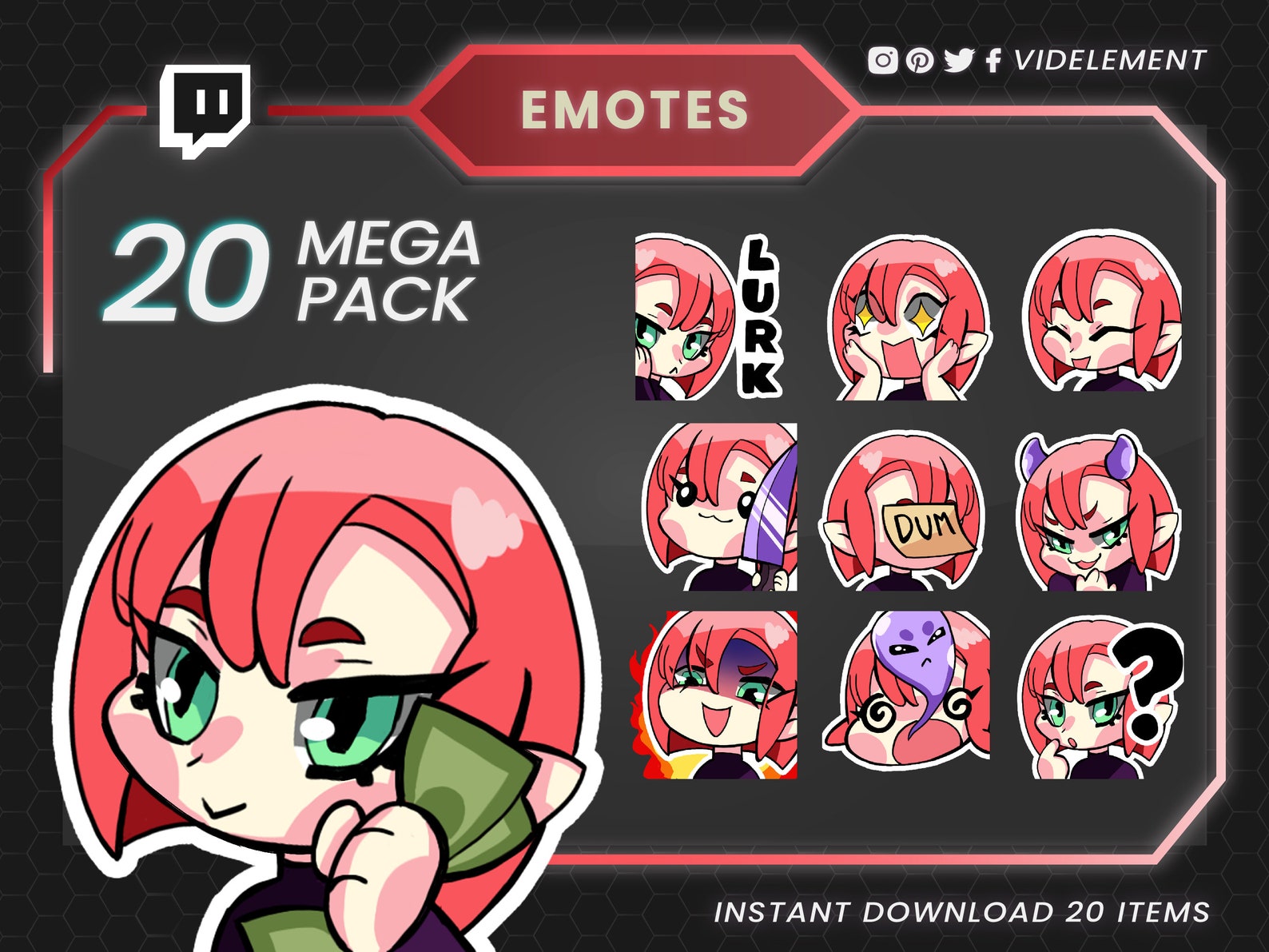 Anime Emotes, Manga Emote, Twitch Cute Emotes, Discord Emotes, Text ...