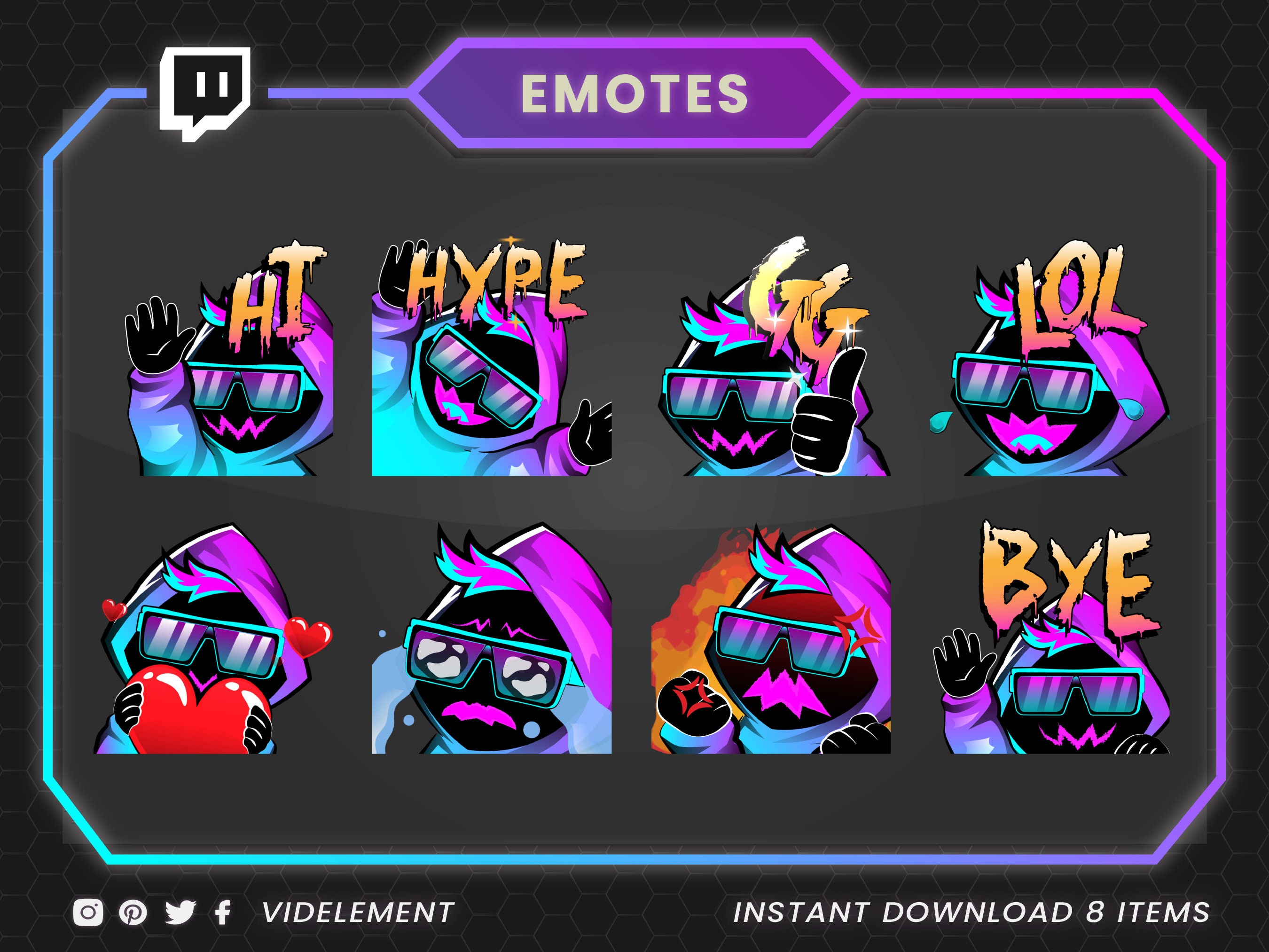 Animated Emotes Twitch Emotes Discord Emotes Twitch Sub - Etsy Australia