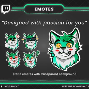 Wolf Emotes | Twitch Emote, Discord Emote, Text Emote, Animal Emote ...