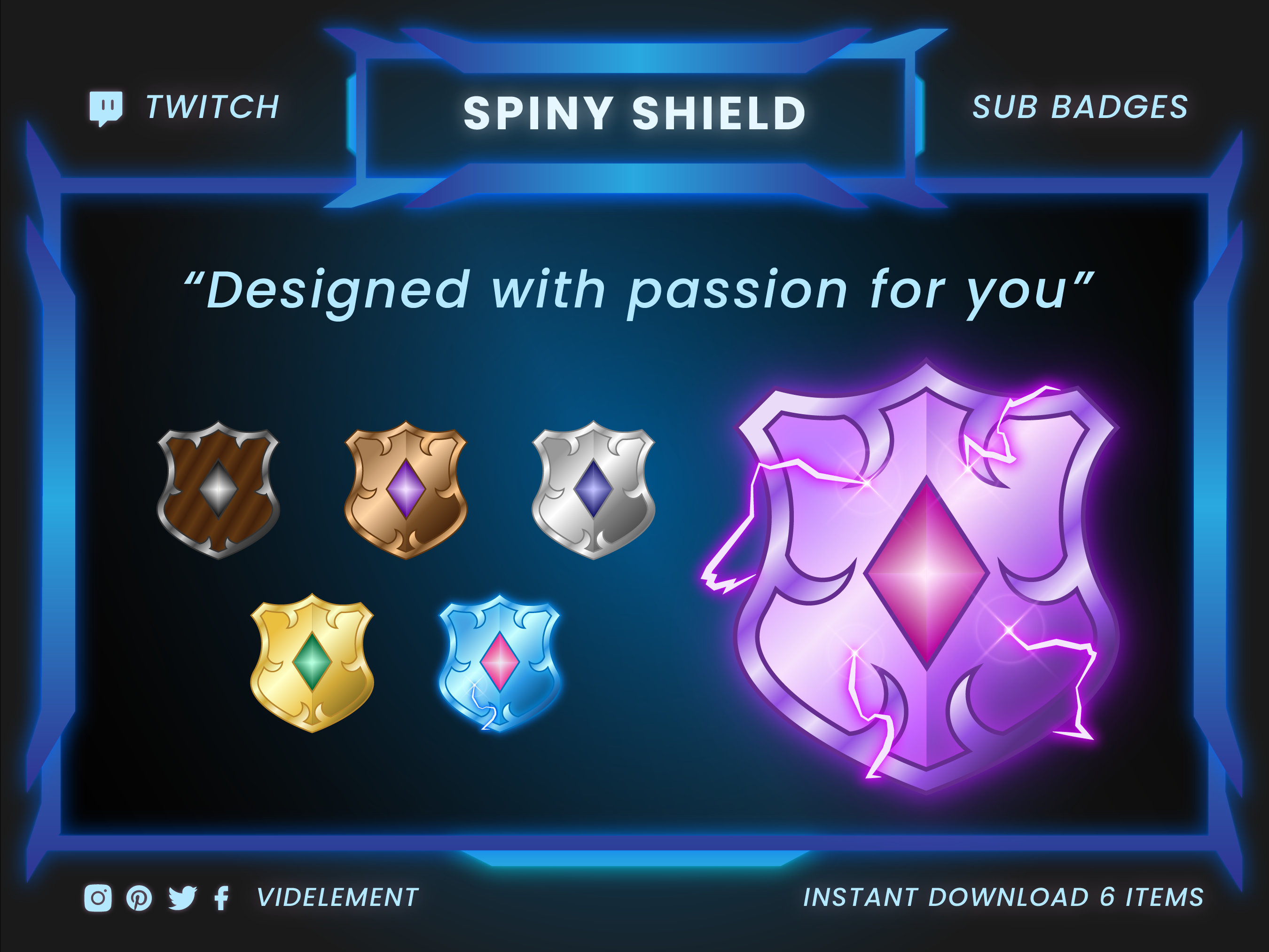 Shield Sub Badges Twitch Sub Badges Twitch Badges Twitch - Etsy