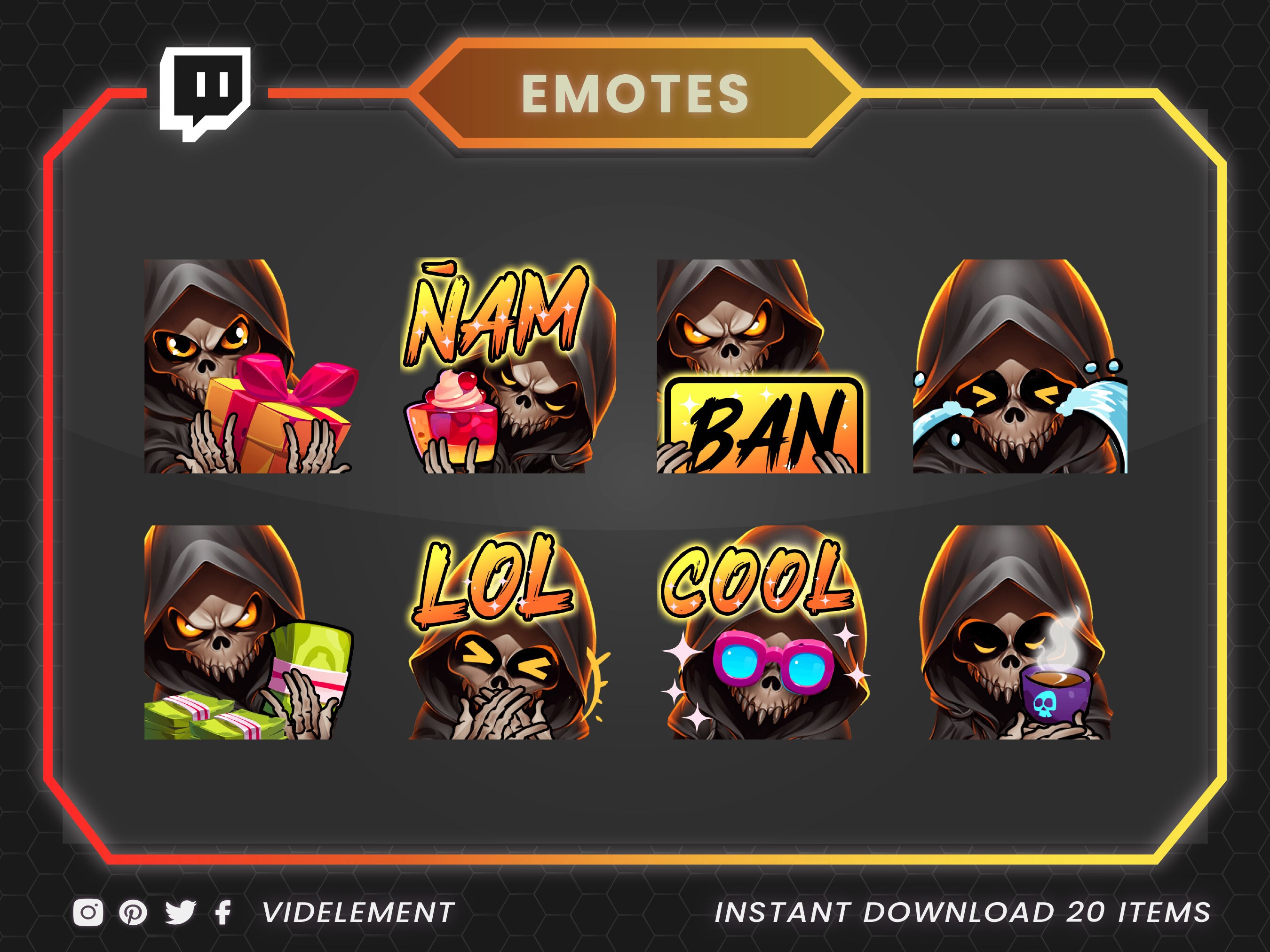 Twitch Emotes, Twitch Sub Emotes, Discord Emote, Reaper Emotes ...