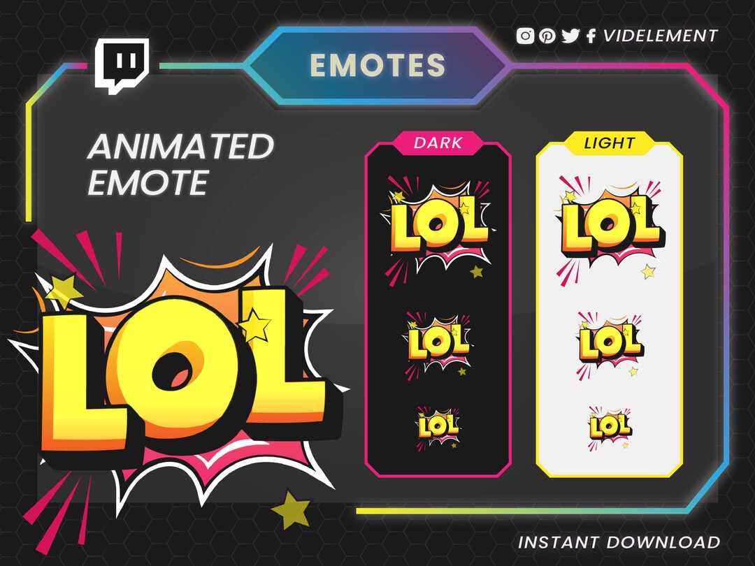Lol Emote | Animated Emote, Twitch Emote, Discord Emote, Twitch Sub ...