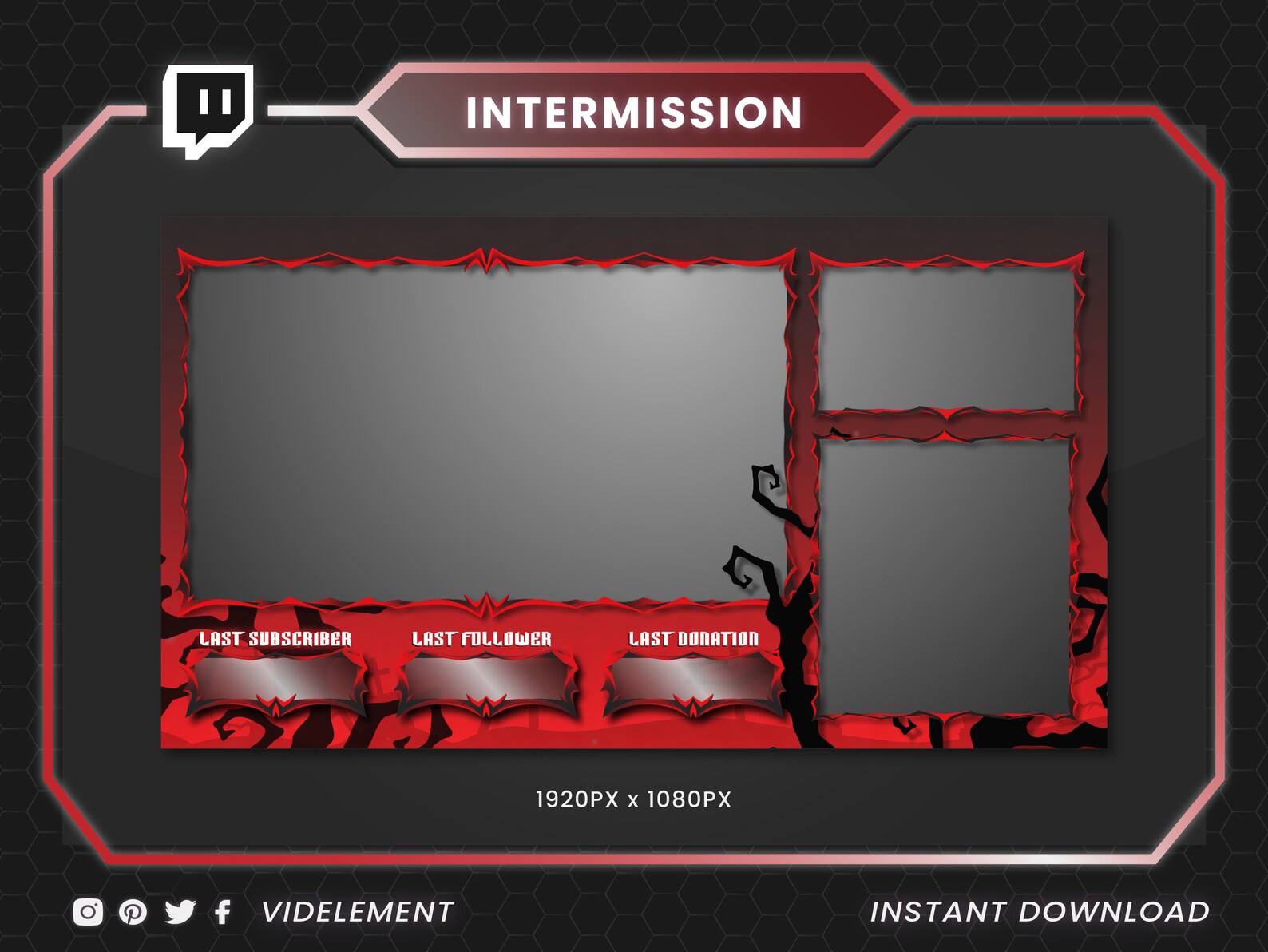 Bat Stream Pack Animated Webcam Overlay Twitch Panels - Etsy