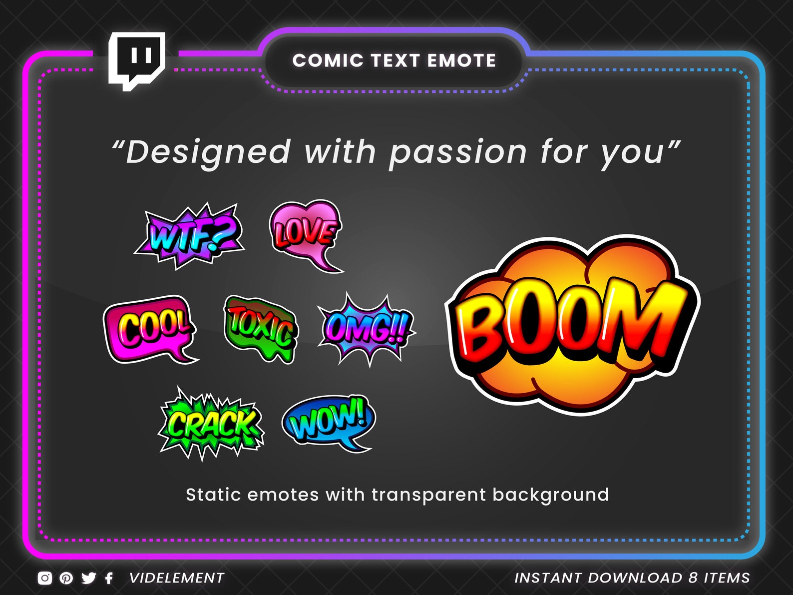Twitch Emotes Text Emotes Twitch Text Emotes Discord | Etsy