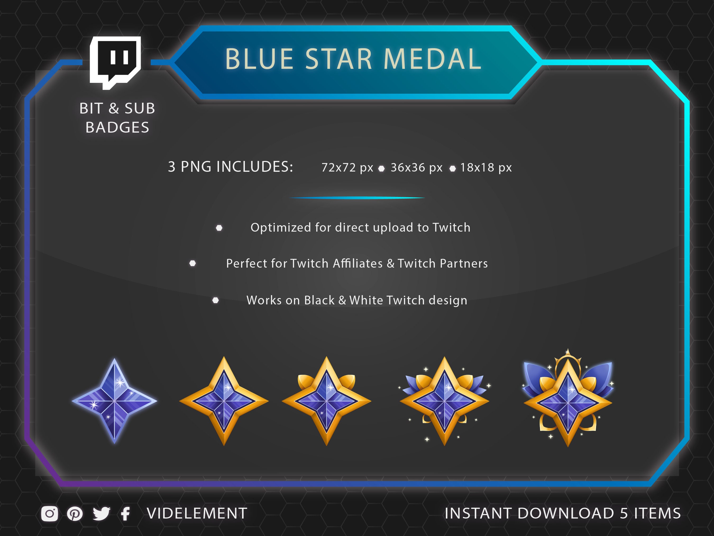 Twitch Sub Badge Twitch Badge Sub Badge Twitch Twitch Bit - Etsy Australia