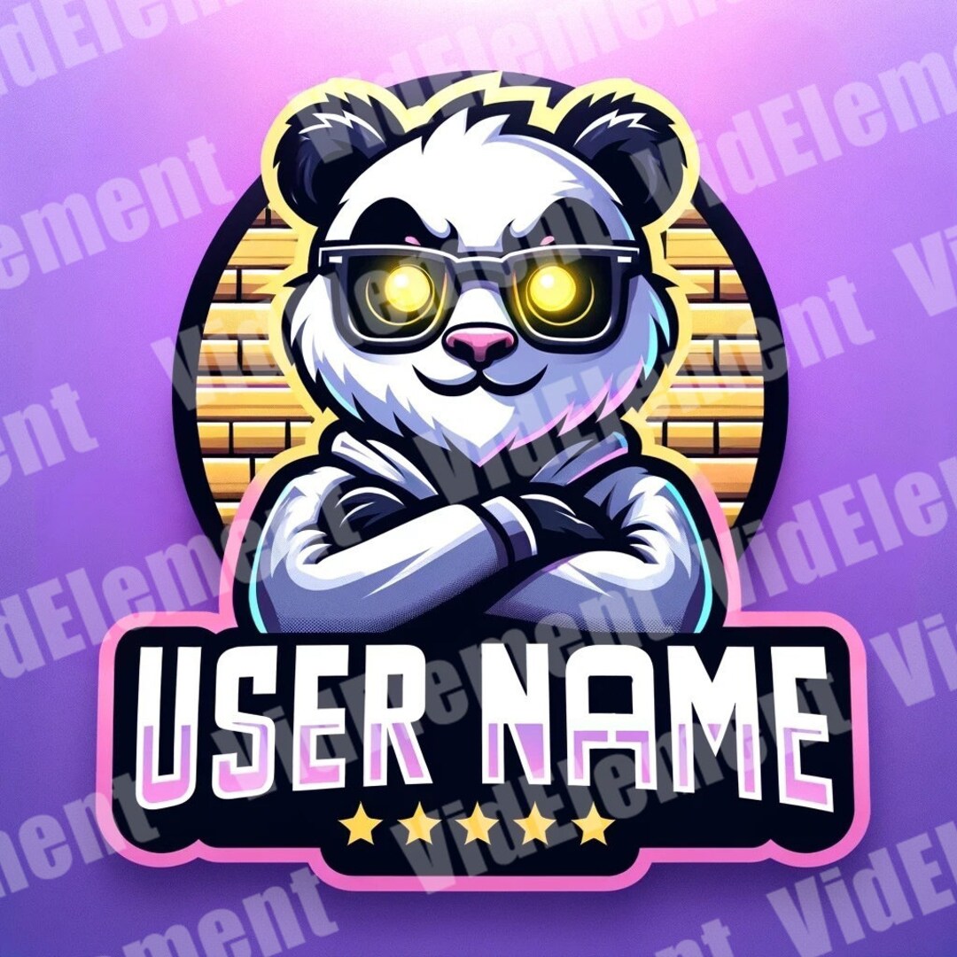 Custom Twitch Logo: Panda Mascot, Gaming Stream Design - Etsy