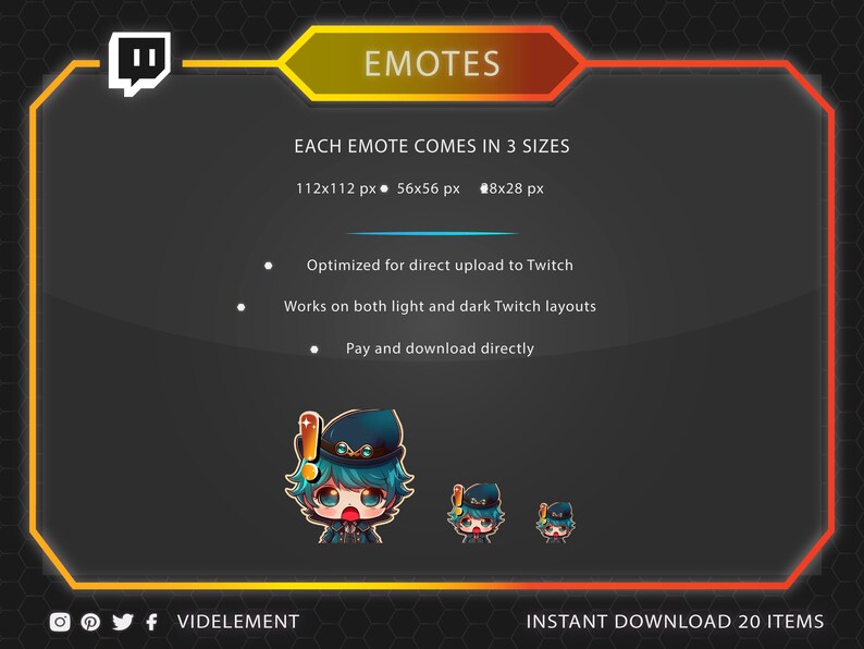 Twitch Emotes, Twitch Sub Emotes, Discord Emotes, Text Emotes, Wizard ...