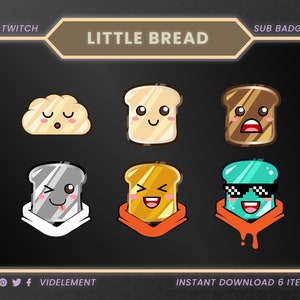 Bread Emotes | Emotes for Twitch | Twitch Emotes, Discord Emotes, Chibi ...