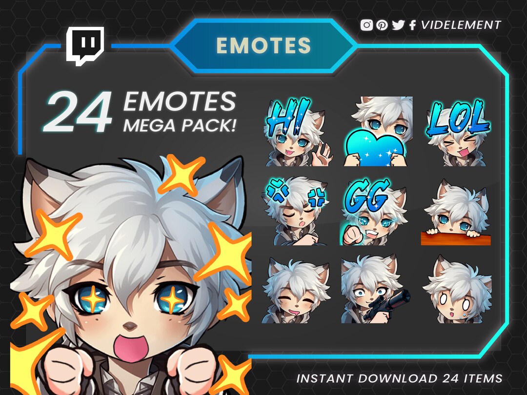 Twitch Emotes, Twitch Sub Emotes, Wolf Emotes, Boy Emotes, Text Emote ...