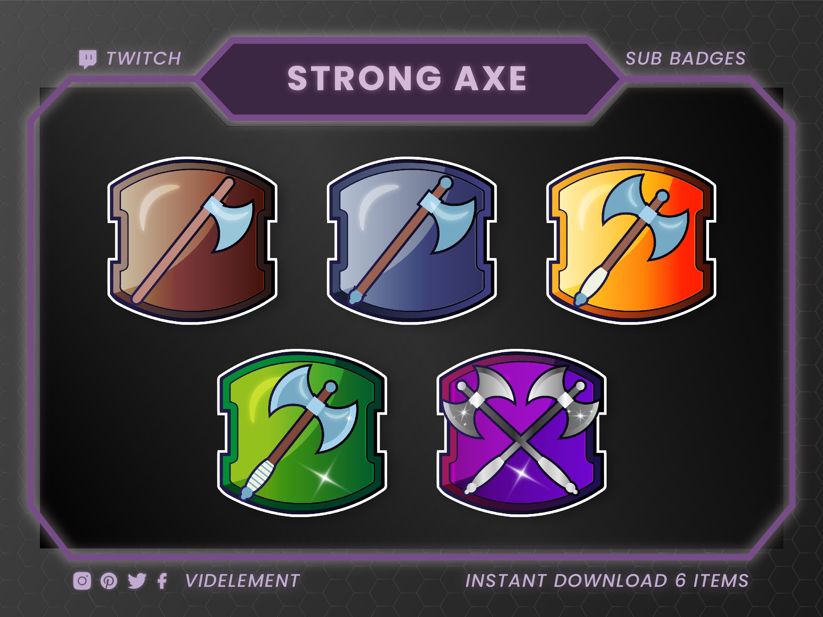 Ax Sub Badges Twitch Sub Badges Twitch Badges Twitch Sub - Etsy Australia