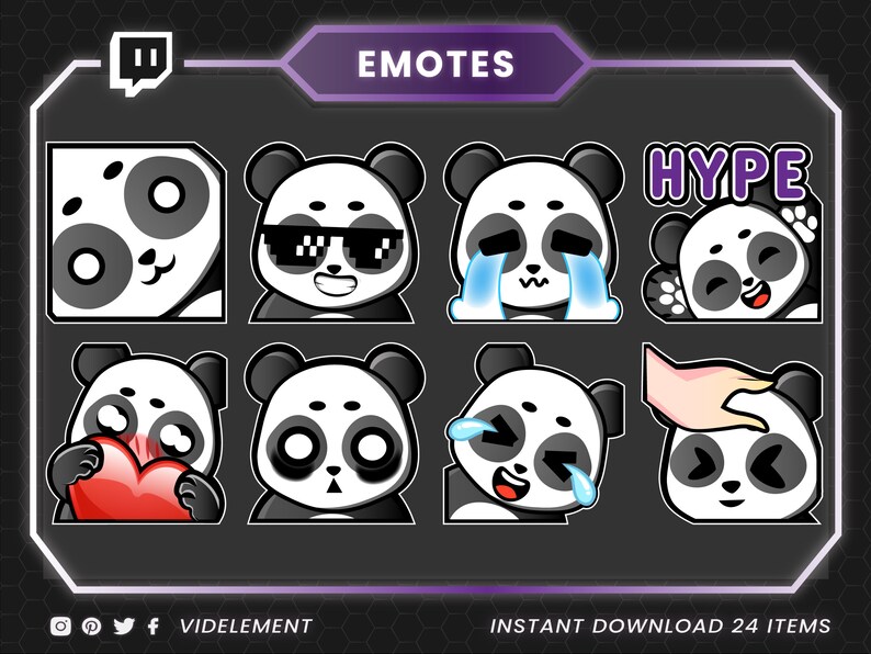Twitch Emotes, Cute Emotes, Panda Emotes, Anime Twitch Emotes, Champion ...
