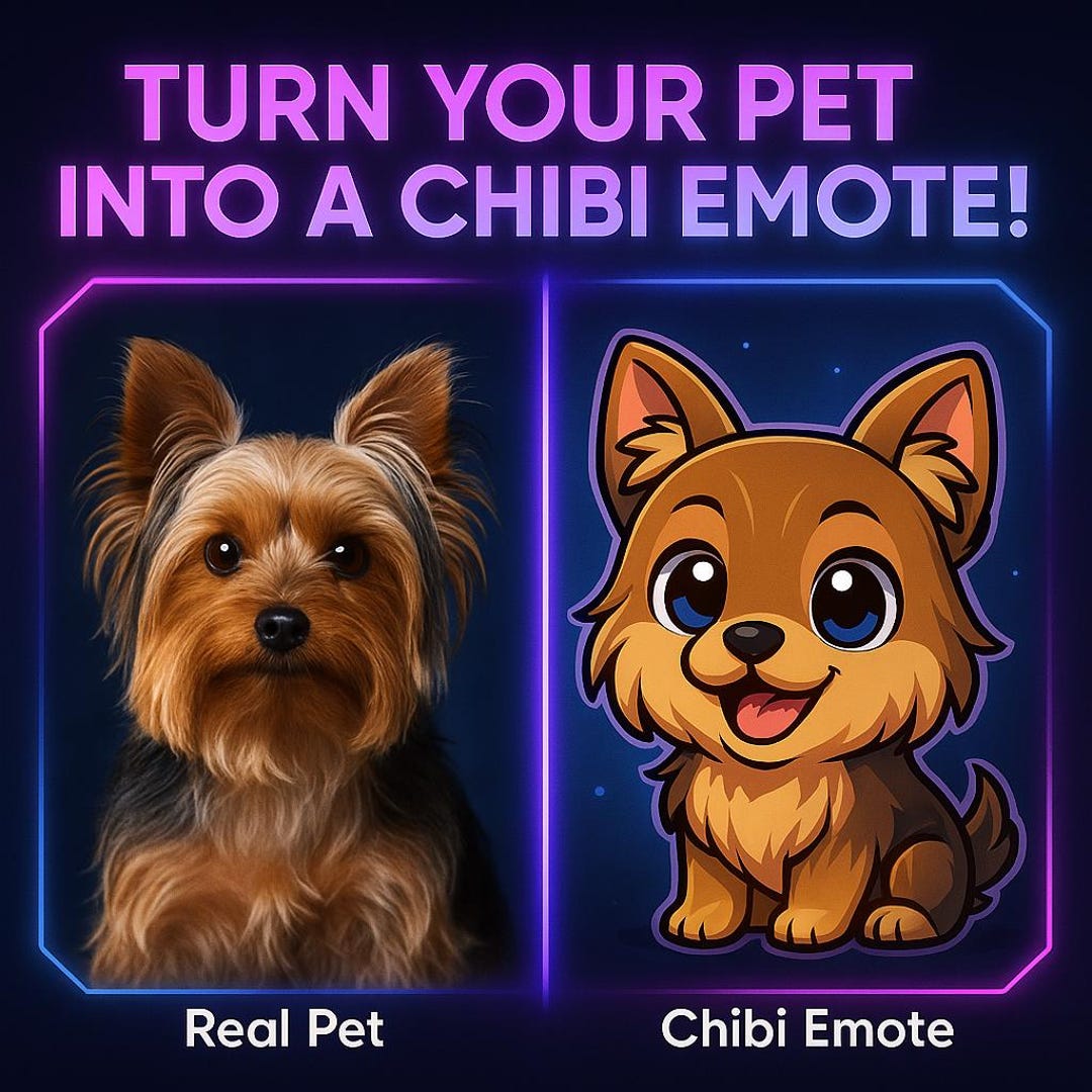 Custom Pet Chibi Twitch Emotes: Dog, Cat, and More - Etsy