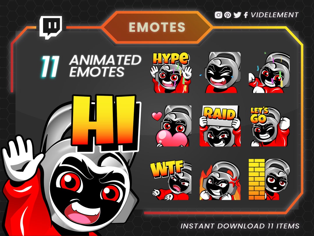 Animated Emotes, Twitch Emotes, Discord Emotes, Twitch Sub Emotes, RAID ...