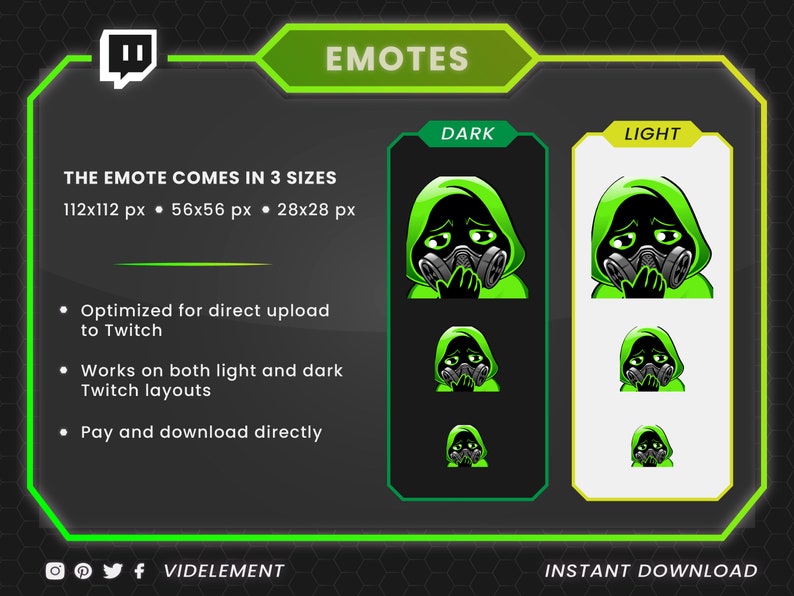 Your Emotions With Our Animated Sad Gas Mask Emote Perfect - Etsy