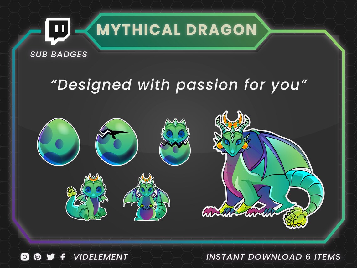 Dragon Sub Badges Twitch Sub Badges Twitch Badges WOW Sub - Etsy