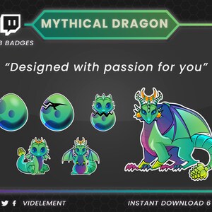 Dragon Sub Badges, Twitch Sub Badges, Twitch Badges, WOW Sub Badges ...