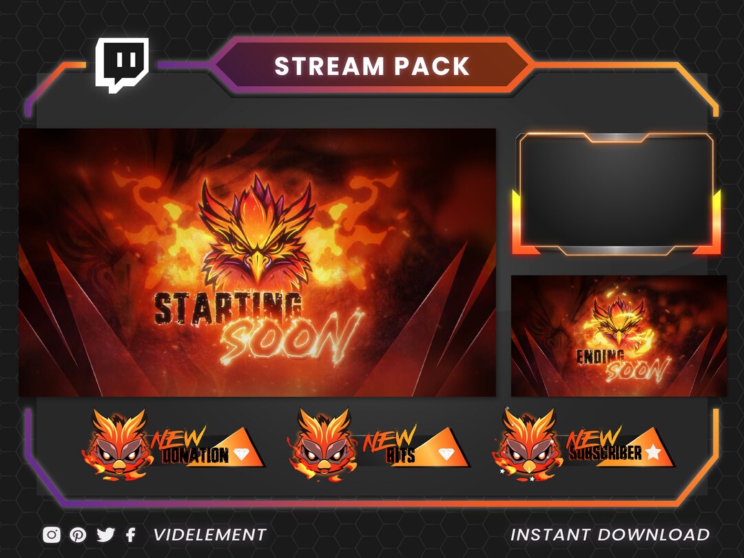 Stream Package, Twitch Overlay, Twitch Panels, Stream Overlay, Twitch ...