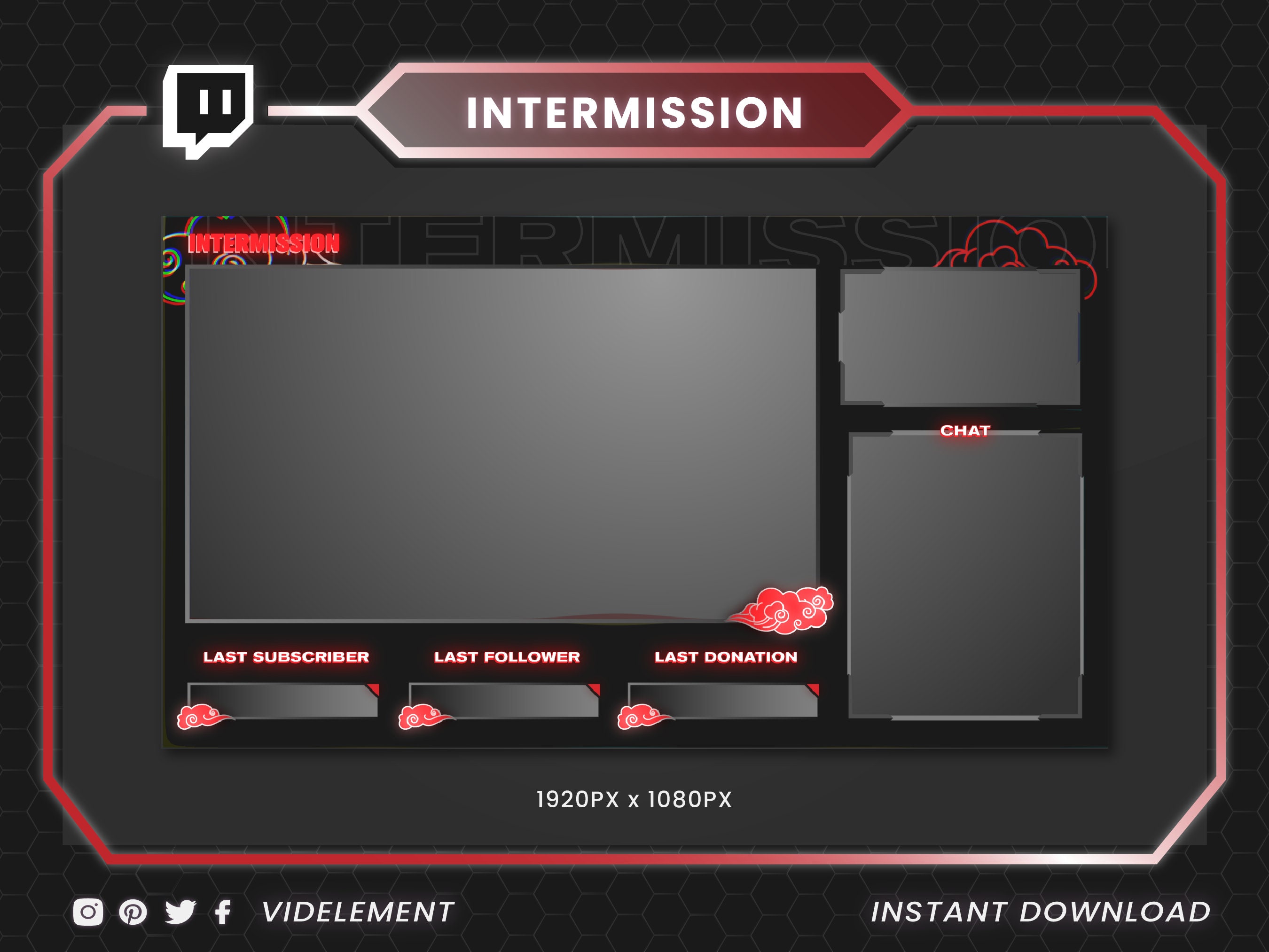 Stream Overlay Stream Overlay Package Twitch Stream Overlay - Etsy ...