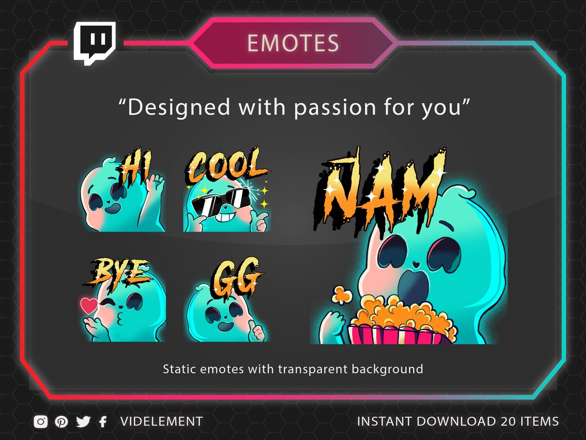 Twitch Emotes, Twitch Sub Emotes, Discord Emotes, Text Emotes, Ghost ...