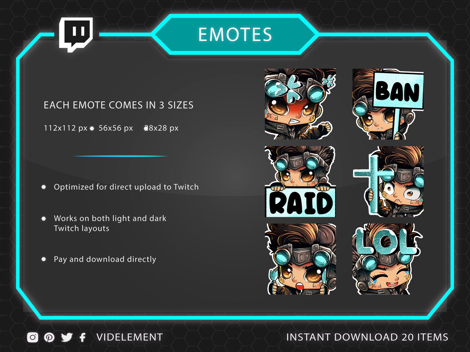 Twitch Emotes, Discord Emotes, Cute Emotes, Neon Emotes, Anime Emotes ...