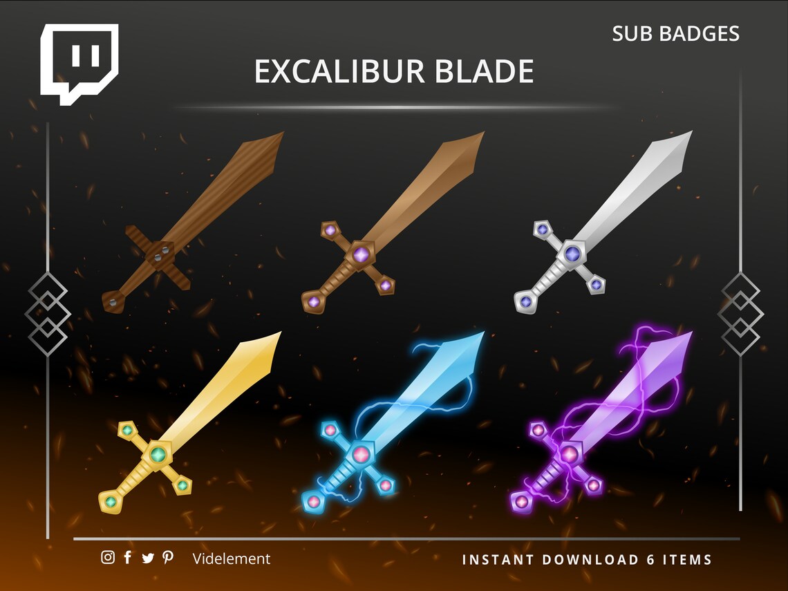 Blade Sub Badges, Twitch Sub Badges, Twitch Badges, Badges Twitch ...