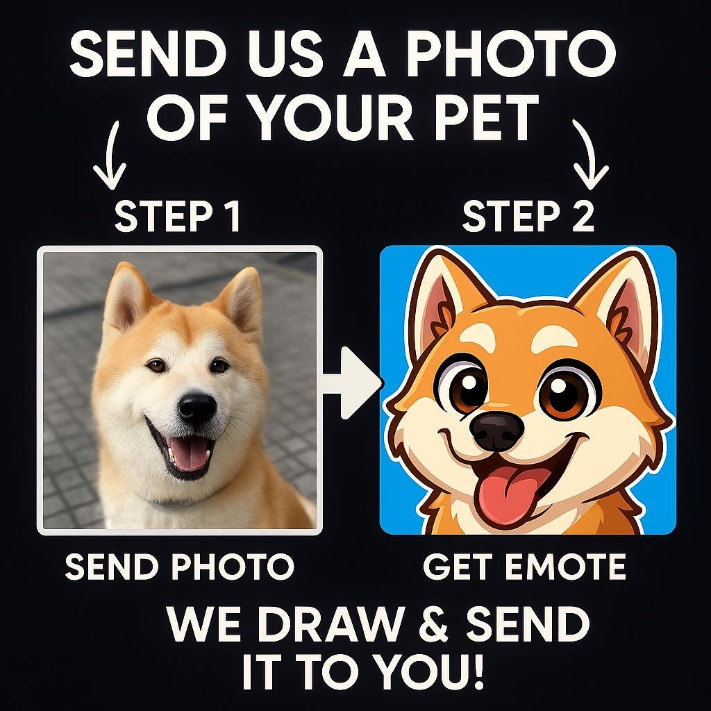 Custom Pet Chibi Twitch Emotes: Dog, Cat, and More - Etsy