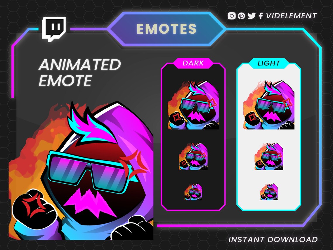 Angry Emote Animated Emote Twitch Emote Discord Emote - Etsy