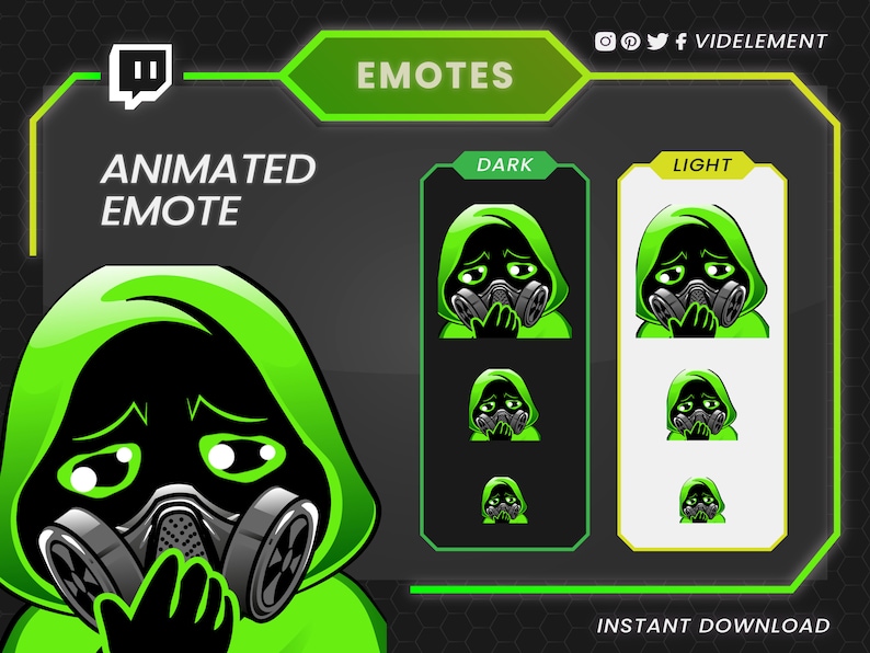 Your Emotions With Our Animated Sad Gas Mask Emote Perfect - Etsy