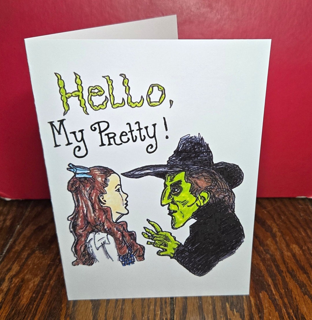 Friendship Card, Wicked Witch, 5x7 Folded Greeting, Funny Card, for ...