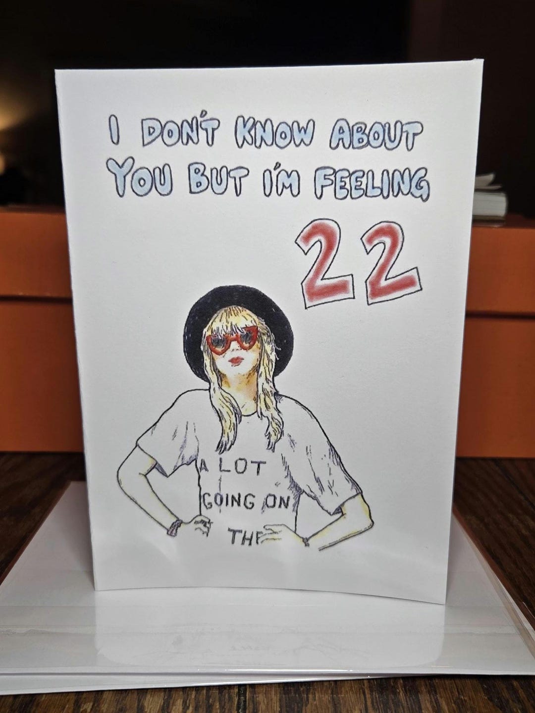 Feeling 22, Taylor Swift, Birthday Greetings, 5x7 Folded Card, Handmade ...