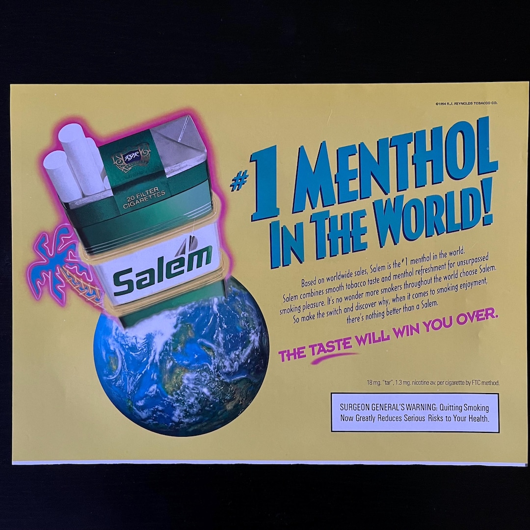 1994 Salem Menthol 90's Memorabilia Vintage Magazine Ad - Etsy
