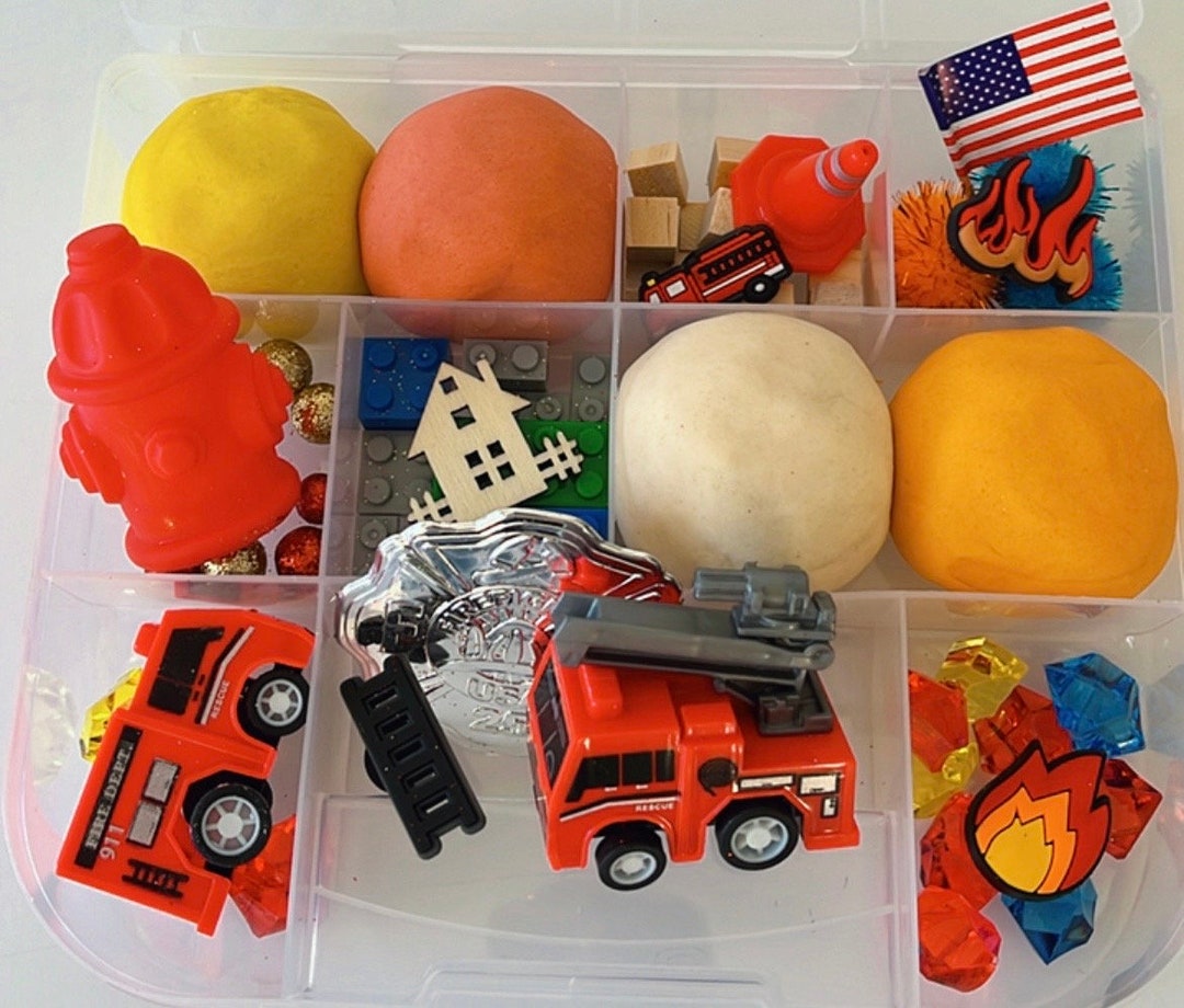 Fire Truck Play Dough Kit - Etsy