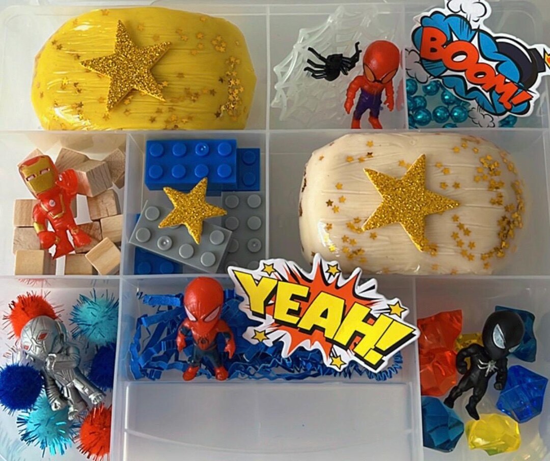 Superhero Play Dough Kit - Etsy