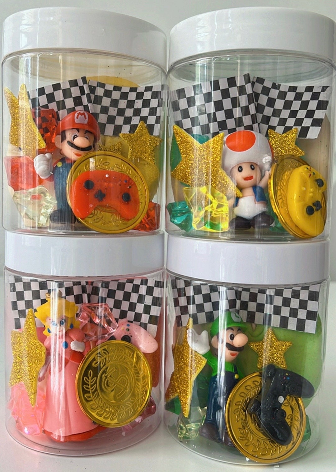 Super Mario Party Favor Play Dough Jars - Etsy